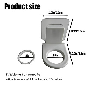 Fsocpen 10 Pcs Wall Mounted Pump Hand Stand Hanging Jar Hanger Rack Wall Mounted Pump Hand Stand, Drill Free Wall Soap Dispenser Lotion Container for Kitchen Bathroom,Soap Bottle Dispenser Holder