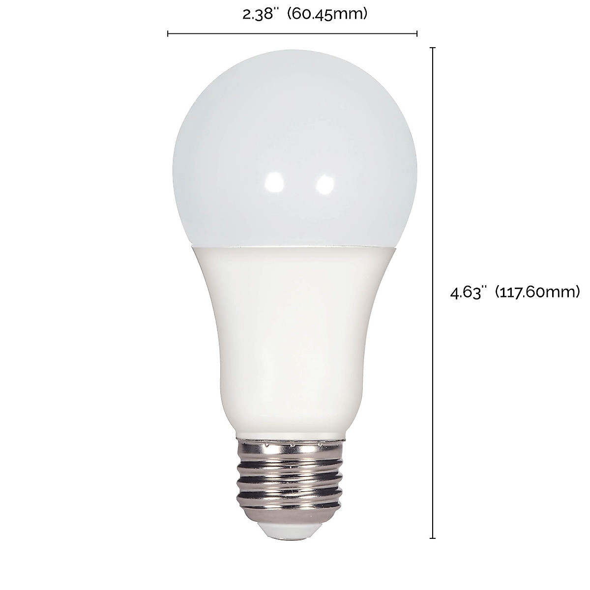 SATCO S29816 15 Watt 120 Volt; A19 LED Light Bulb; Frosted; 3000K; E26 Medium Base; 220 deg. Beam Angle (6 LED Light Bulbs)