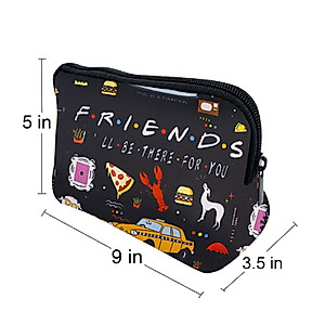 58 Pack Funny Fans Lovers Merchandis Makeup Bag Sets Cosmetic Bag Makeup Travel Bag Necklace & Bracelet & Earrings,Stickers,TV Show Gifts for woomen,Her,Wife,Mom,Sister