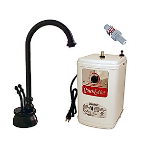Westbrass D262HFP-12 Docalorah 10" 2-Handle Hot and Cold Water Dispenser Faucet with Instant Hot Water Tank System, Oil Rubbed Bronze