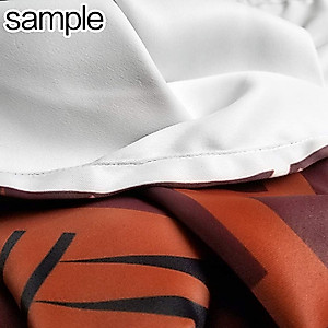 HommomH 42x 63 inch Curtains (2 Panel) Grommet Top Darkening Blackout Room Red Grey Leaves Flowers Fog