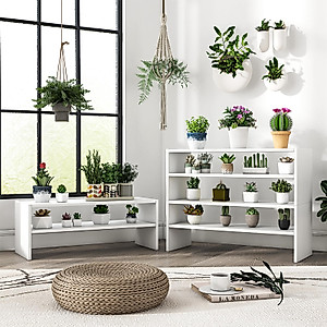 Tangkula Stackble White Shoe Rack, 6-Tier Space Saving Corner Shoe Shelf for 18 Pairs, 3-in-1 Adjustable Vertical Shoe Stand for Front Door Entryway (1, White)