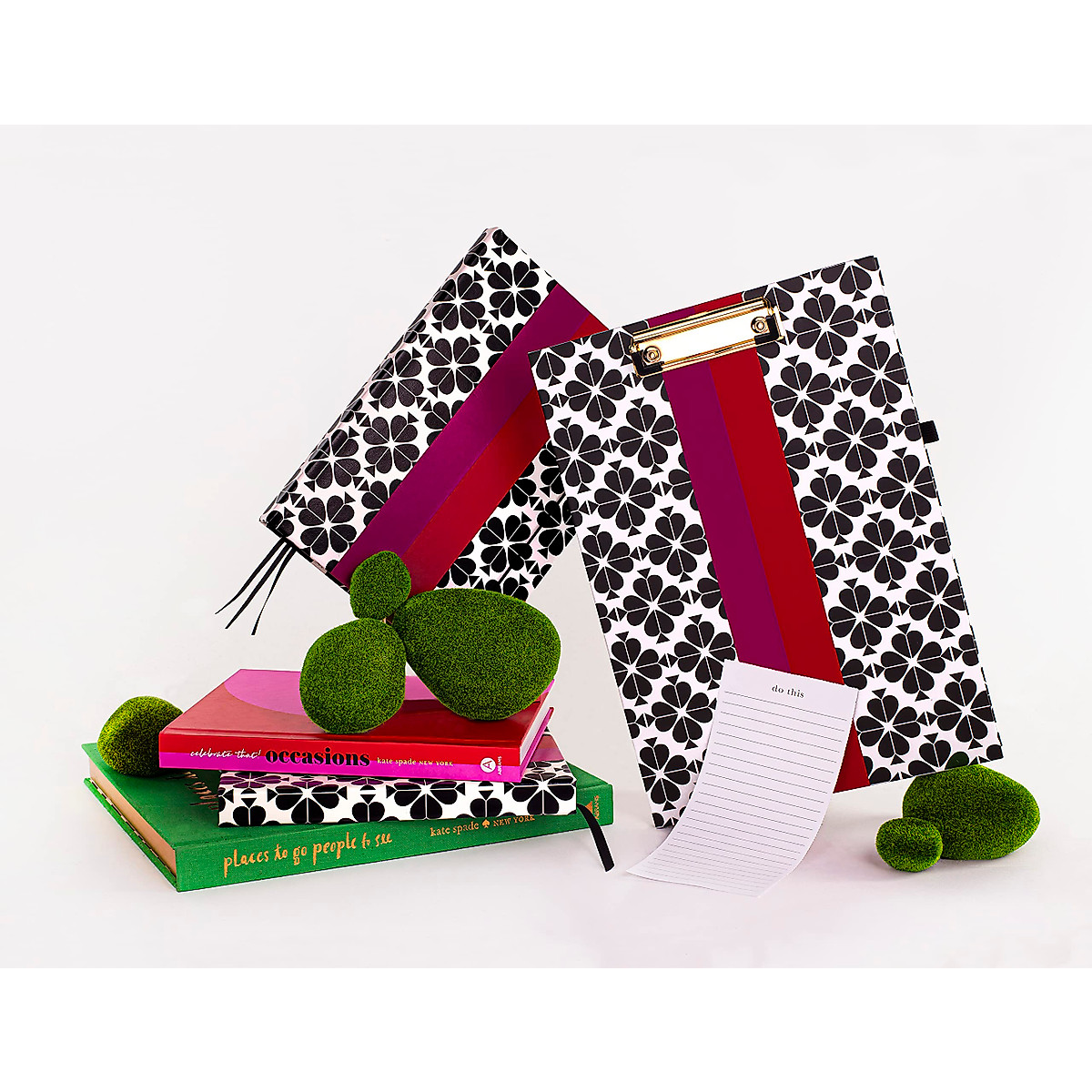 Kate Spade New York Undated Daily Planner, Large Journal Planner, To Do List Notebook, Hardcover Personal Organizer, Spade Flower Stripe