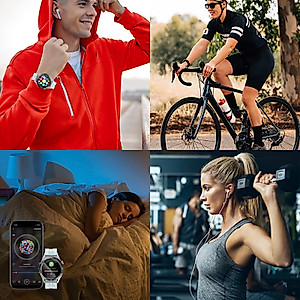 Smartwatch (receive and dial), 2023 latest 1.38" TFT HD full round full touch screen, female male smartwatch, smartwatch with fitness tracker phone/text/heart rate/AI voice assistant/blood pressure