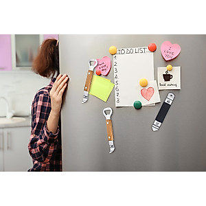 Vethwal Magnetic Can Punch Bottle Opener, Manual Stainless Steel Church Key Can Opener with Magnet for Camping and Traveling 1 Pack