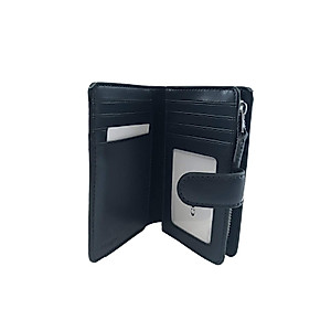 Coach Women's Medium Corner Zip Wallet in Signature Canvas (SV/Midnight Multi)