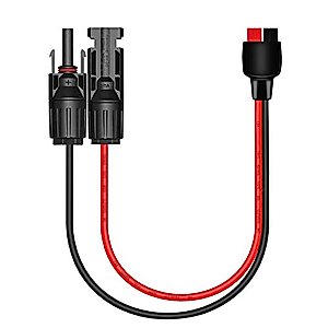 AYECEHI Solar Adapter Cable Solar Power Adapter Connector Male and Female Solar Panel Cable Kits -10AWG 35cm/1.1ft