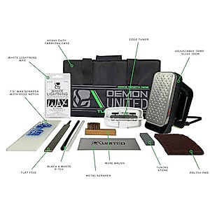 Demon Complete Basic Tune Kit with Wax- Everything Needed to do a Basic Tune and Wax for Your Skis and Snowboard **Made in USA Wax**