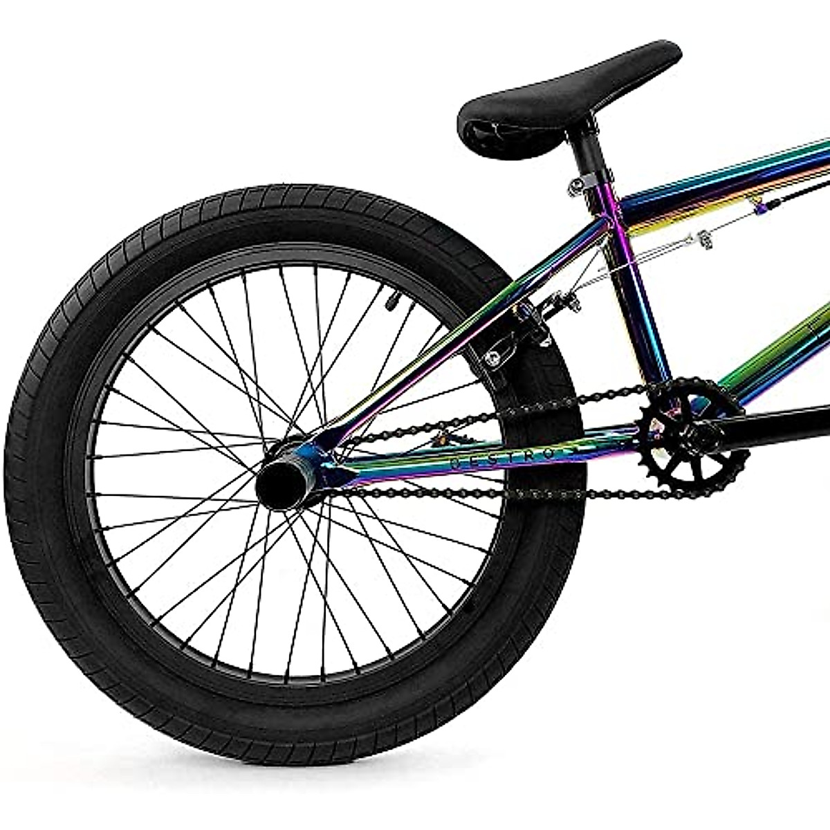 Elite BMX Bicycle 18", 20" & 26" Model Freestyle Bike - 3 Piece Crank (Oil Slick, 20")