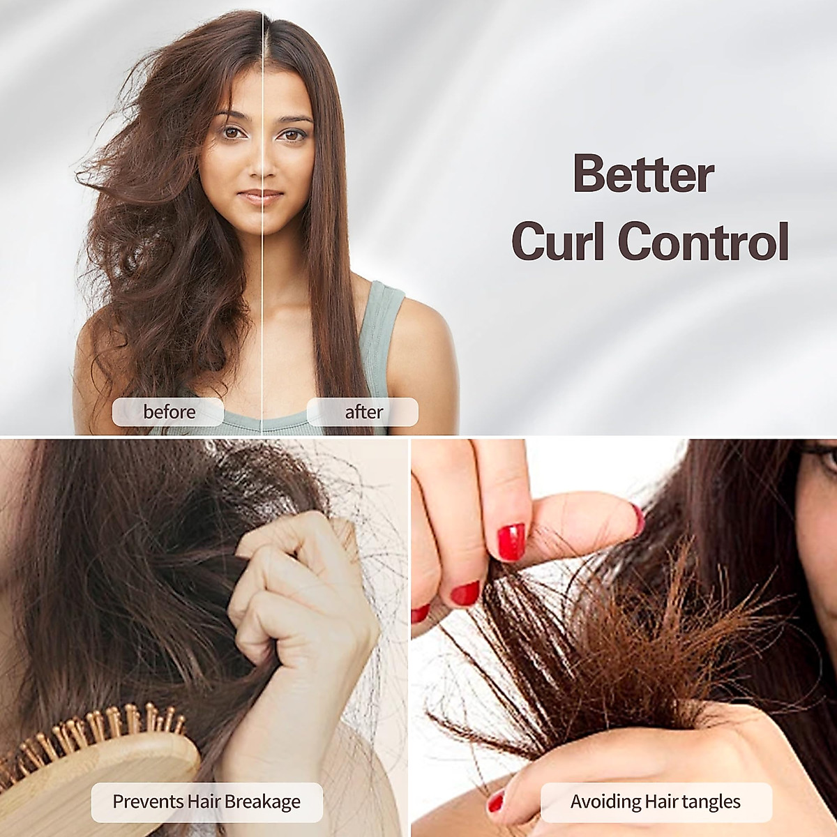 LXMGED Satin Silk Pillowcases for Skin and Hair,Set of 2 Satin Pillow Cases for Women with Envelope Closure,Soft Breathable Smooth Cooling Silk Pillow Covers for Gifts，Pure White，Queen (20" x 30")