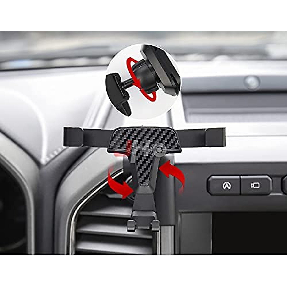 JHO Car Phone Holder Air Vent Mount with One Button Release Clamp, Rotatable Phone Mount Compatible for Ford F150 Raptor 2015-2020 2019 18 17 16 Accessories