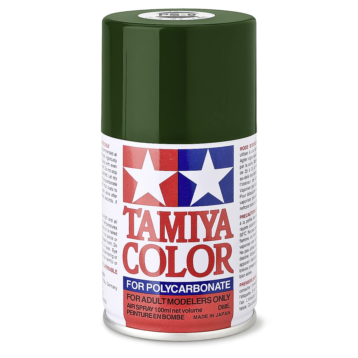 Tamiya 86009 PS-9 Green Spray Paint, 100ml Spray Can