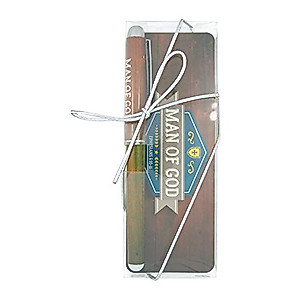 Man of God Father's Day Pen with Bookmark Gift Set, 5 1/2 Inch