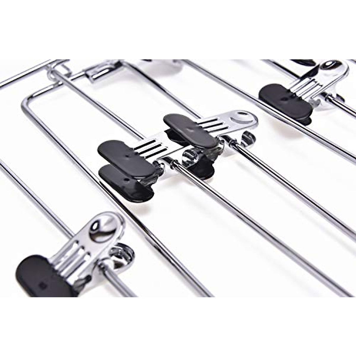 3 Quality Multi Pants Hangers, Space-Saving Multi-Bar Metal Pants Hangers, Stable with Non-Slip Foam Padding, Swivel Hook for 5 Jeans Each, Suit Pants, Scarves, Towels, Trousers (Skirt, 3)