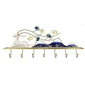 luckxuan Wall Hooks Coat Hooks Light Luxury Wall-Mounted Coat Rack, Creative Wall Coat Rack Hooks, Metal Entryway Wall Hooks for Living Room and Bedroom Heavy Duty Coat Hook (Size : CH)