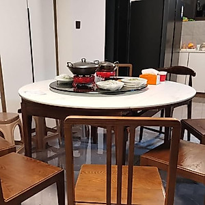 Dining Table Turntable Lazy Susan Rotating Tray, Tempered Glass Turntable Round Dining Table Serving Plate, for Kitchen Party Family Dinners Large Serving Plate ( Color : Gris , Size : 100cm (39inch)