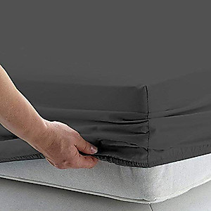 RV Three Quarter 48" x 75" Sheets for RV 3/4 Full Bunk Sheet Set for RV Camper - RV Sheets - 4 Piece Bed Set for Campers 8-12 Deep Fitted Sheet Luxury Soft (Dark Grey - 3/4 Full Bunk - 48” x 75”)