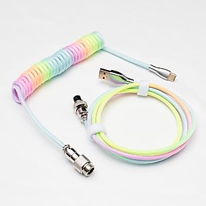 Sumgsn Custom Coiled Keyboard Cable USB Type-C for Mechanical Gaming Keyboard 1.8m