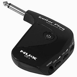richergardme NUX GP-1 Electric Guitar Plug Mini Headphone Amp Built-in Distortion Effect Compact Portable Guitar Headphone Amplifier