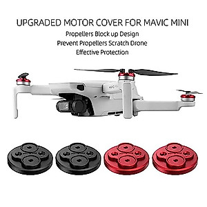 Mavic Mini 3 2 1 Motor Cover Cap Drone Dust-Proof Engine Protector Guard Protective Accessories for DJI Mavic Mini 2 SE 3 Pro (for Mini 1 SE 3 3Pro Red)