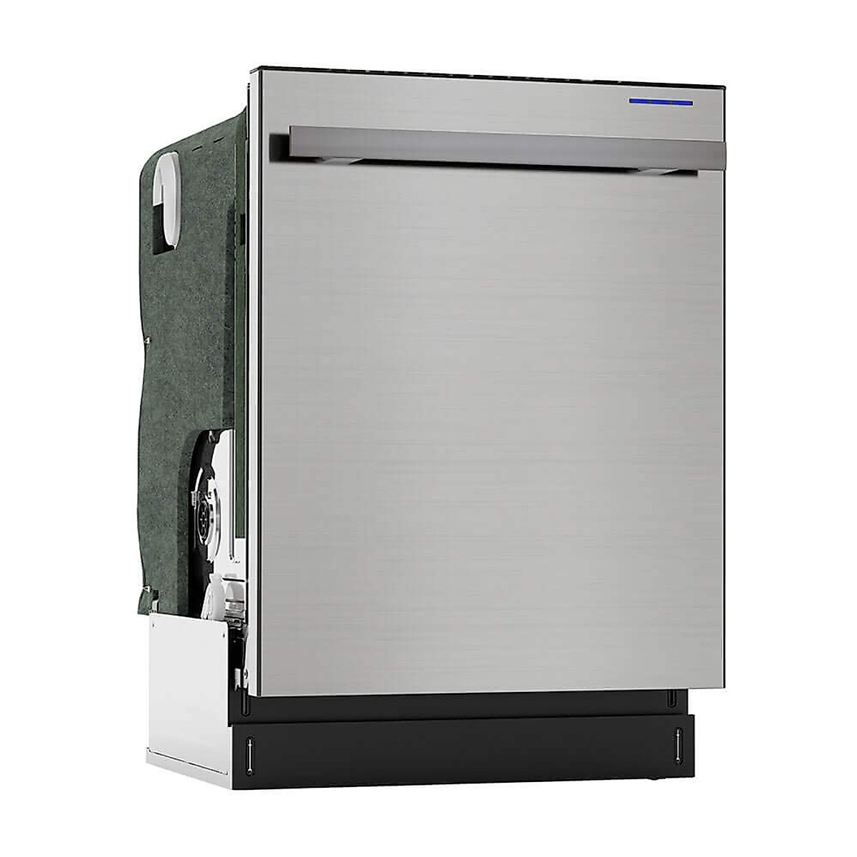 Sharp SDW6757ES Slide-In Dishwasher, Stainless Steel Finish, 24" Wide, Soil Sensors, Premium White LED Interior Lighting, Smooth Glide Rails, Heated Dry Option, Responsive Wash Cycles, Power Wash Zone
