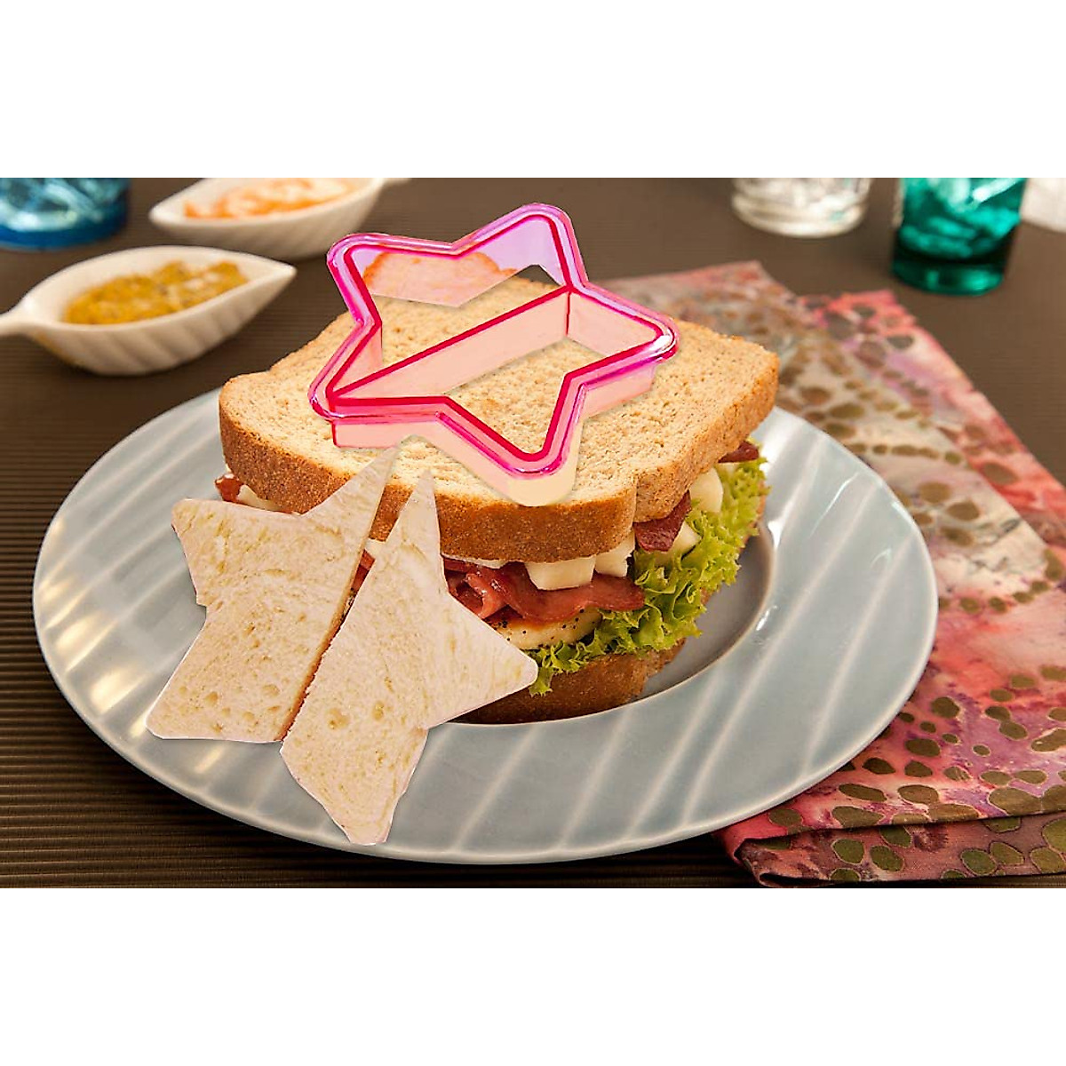 Sandwich Bread Cutters Shapes Set for Kids Vegetables Fruits Cheese Shapes Mold Supplies Crust Lunchbox and Bento Box