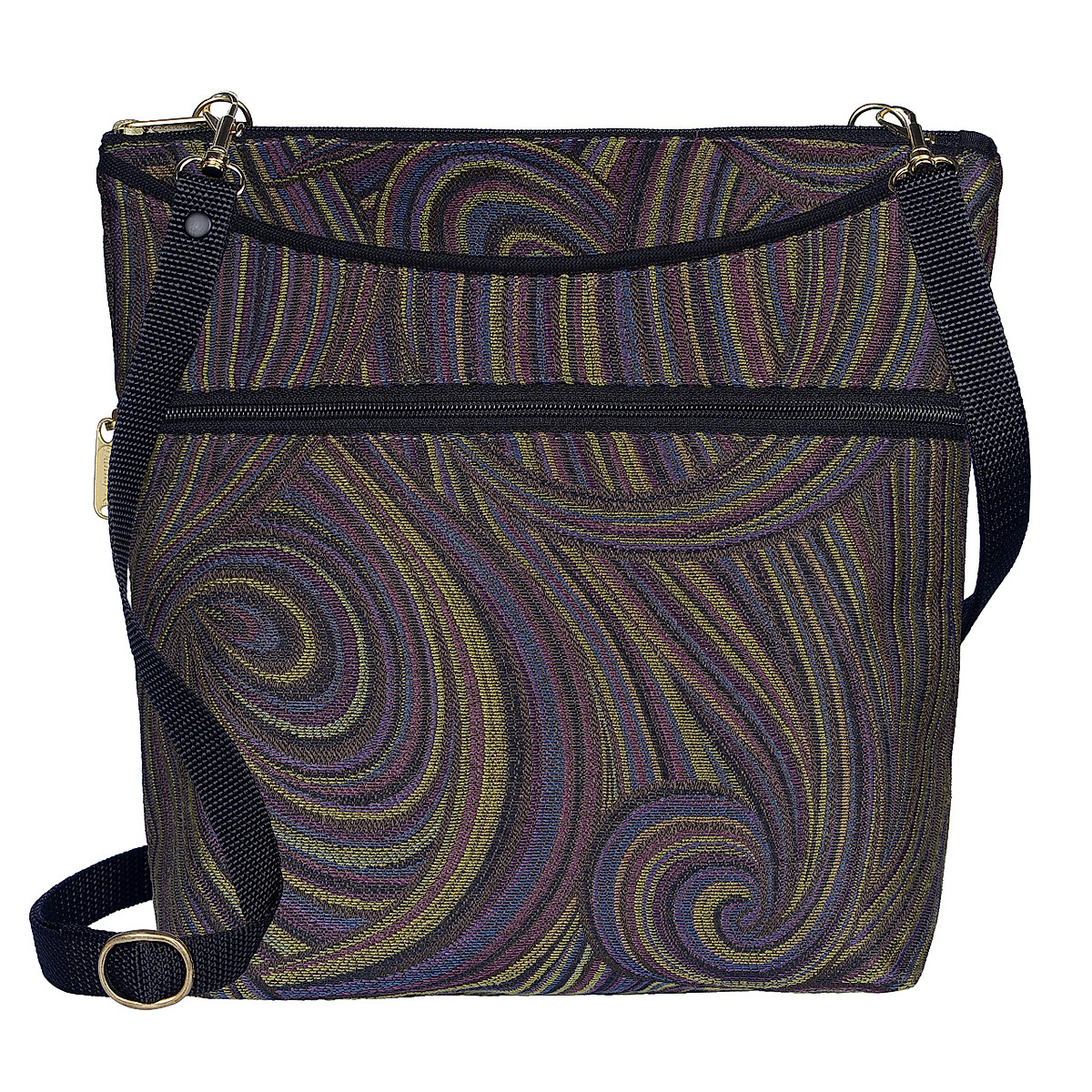Danny K. Women's Tapestry Bag Crossbody Handbag, Maggie Purse Handmade in the USA (Vincent/Purple)