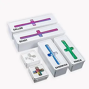 Ziplock Bag Storage Organizer for Drawer, Tclouda, Plastic Food Storage Plastic Bag Holders for Kitchen Drawer, Suitable for Gallon, Quart, Sandwich & Snack Variety Size Bag (6 Pieces Set）