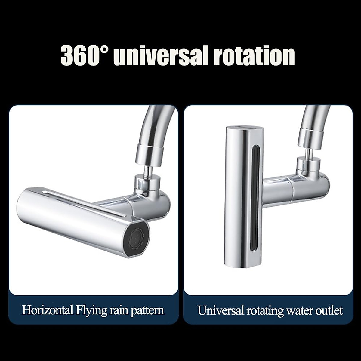 Toega 360°Swivel Faucet Extender, Copper faucet aerator,faucet extender, Kitchen Rotating Extension Filter with 4 Mode Splash
