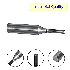 CO-CUTTNER Straight Router Bits Solid Carbide Insert with 1/4-inch Shank, 1/4" Diameter for Routers Slotting Grooving Industrial Grade