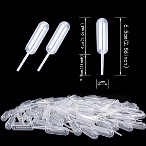 350pcs 4ml Plastic Pipettes Squeeze Transfer Pipettes Suitable for Chocolate, Cupcakes, Strawberries