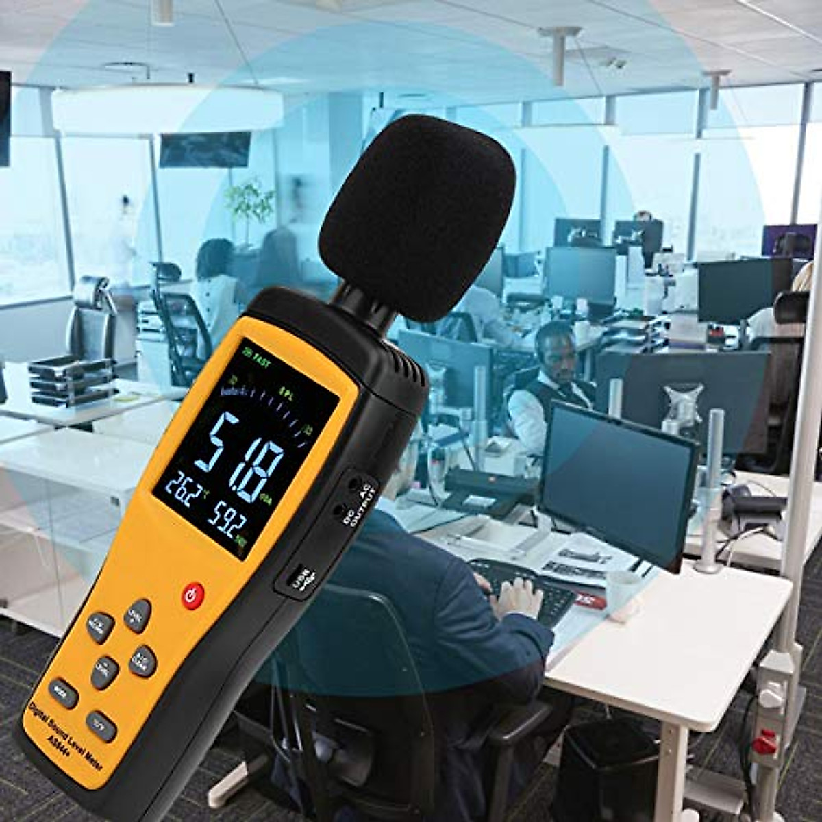 Okuyonic Digital Sound Level Meter Noise Monitor Decibel Meter for Checking for Controlling The Sound Level for Individuals