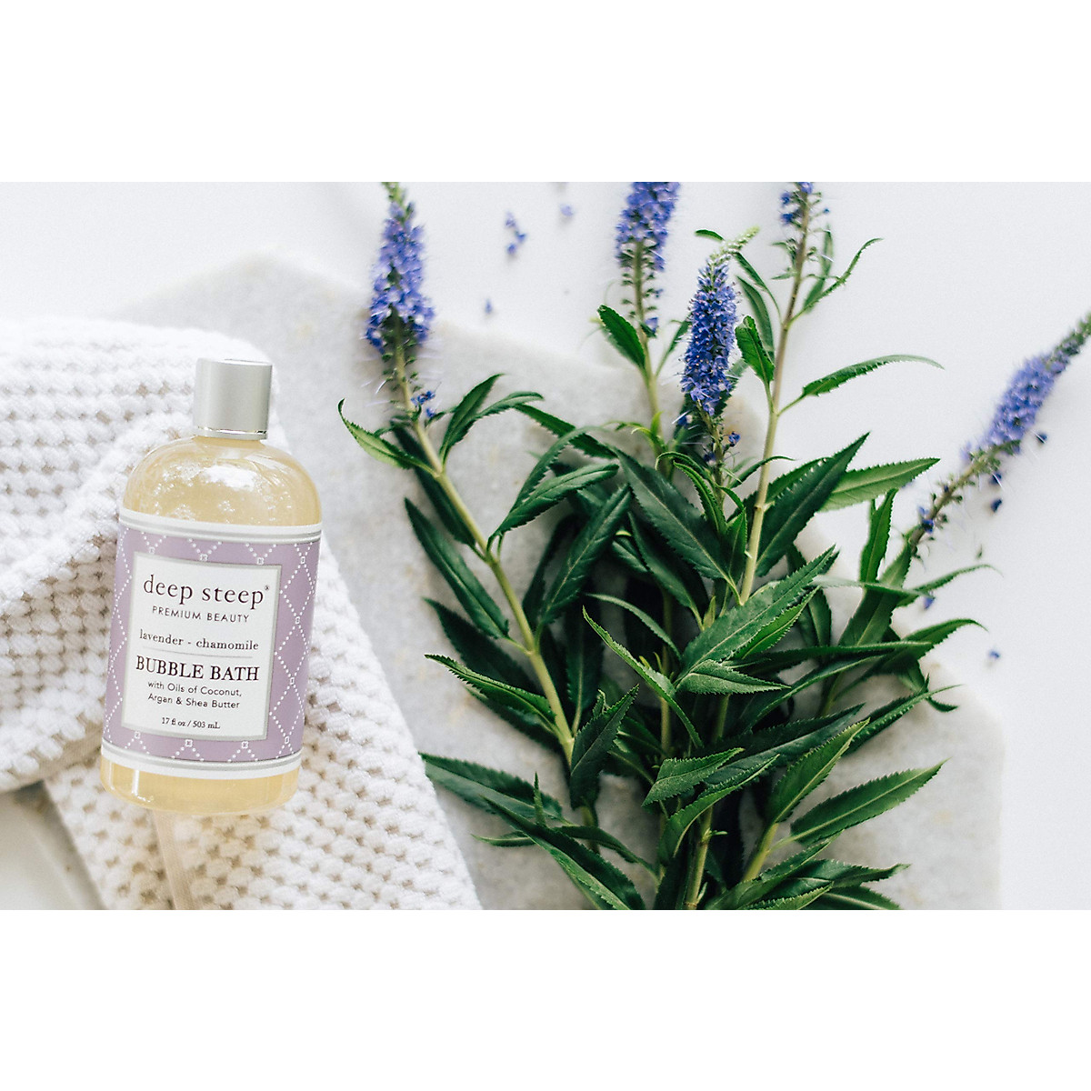 Deep Steep Bubble Bath, Lavender Chamomile, 17 Ounces