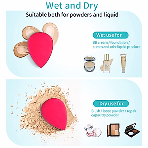 GUIGUDESN 5Pcs Makeup Sponges,Multi-Colored Facial Sponges Beauty Blender Sponge Egg Mix Sponge Foundation Applicator Makeup Sponge