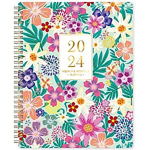 2024 Planner - Planner 2024, Jan. 2024 - Dec. 2024, 2024 Planner Weekly and Monthly with Tabs, 8" x 10", Thick Paper, Twin-Wire Binding, Check Boxes, Perfect Daily Organizer