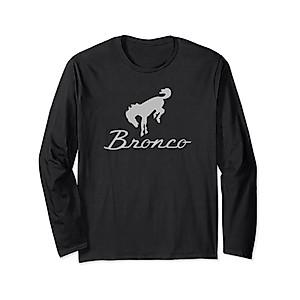 Ford Bronco Gray Logo Long Sleeve T-Shirt