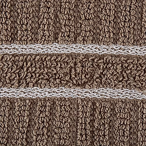 DII Basic Ribbed Terry Kitchen Basics Collection, Mocha, Kitchen Set, 8 Piece