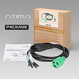 ATIMA 30Amp 125V Inverter Generator Parallel Cord Generator Parallel Cables Kit for Honda Generator, Wen 56200i 56225i 56203i 56310i,Westinghouse iGen2200 Inverter Generator