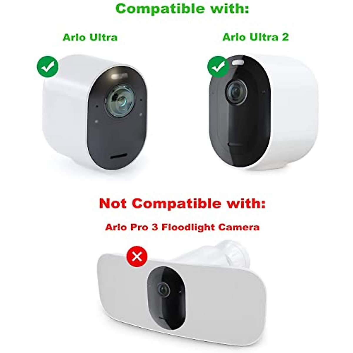 10ft Charging Cable for Arlo Pro 3 and Arlo Ultra, Indoor Outdoor Magnetic Power Cable with Charger Compatible with Arlo Ultra/Ultra 2/Arlo Pro 3/4,White Cord and Adapter, NOT for Floodlight (2 Pack)