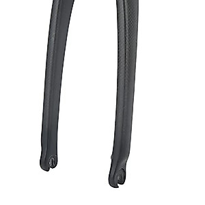 Uxsiya Road Bike Front Fork, 20 Inch 4.37in Top Tube Stable Professional Lightweight Mountain Bike Fork 3K Matte for Folding Bike