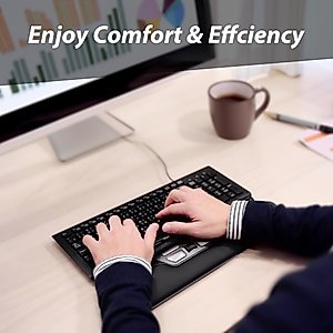 Ergoslider Plus SE: Ergonomic Mouse with Roller-Bar for Precision Computer Cursor Control. USB Powered, 5 Button Central Pointing Device. Relieve Wrist & Shoulder Pain from Carpal Tunnel or Tendinitis