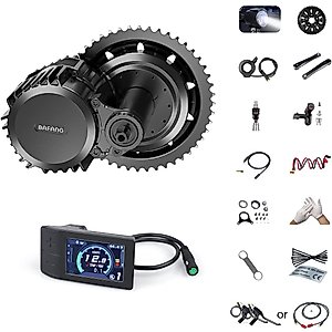 BAFANG 1000W Mid Drive Kit : BBSHD 48V Mid Motor for 68mm Bottom Bracket, 500C Display and 46T Chainring, 8Fun Electric Bike Conversion Kit for Mountain City Ebike - No Battery