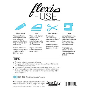 10 Sheets (8" x 10.5") - FlexiFuse Lightweight Fusible Web for Applique