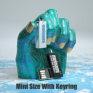 MEINAMI Mini Size Customized USB Flash Drive in Silver Metal Thumb Drive Personalized Memory Stick 4GB 50 Pack