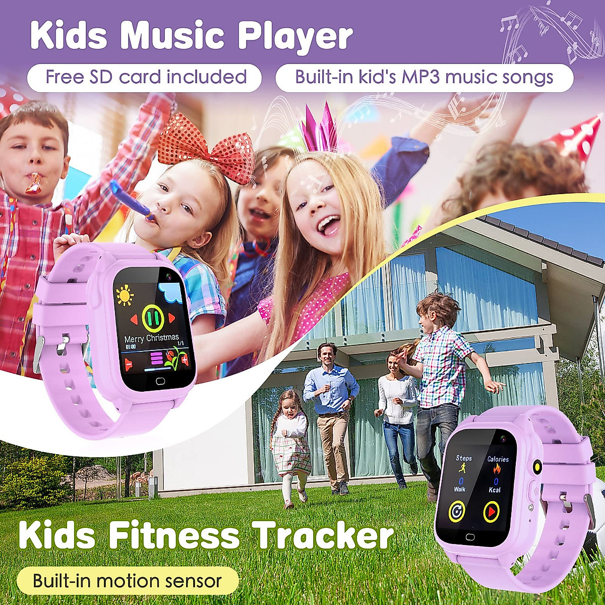 Smart Watch for Kids Boys Girls Learning Toys with 26 Games Camera Voice Music Video Player Recorder Pedometer Flashlight Alarm Clock Calendar IP67 Waterproof,4-12 Years Birthday