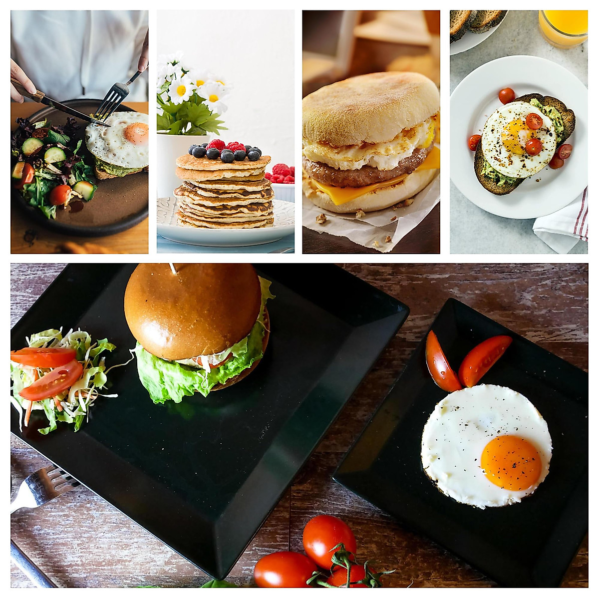 Eggssentials Egg Rings for Frying Eggs Pack of 4 Egg ring Large 3.5 - Non-Stick Pancake Mold Maker & Egg Mold for Breakfast Sandwiches.