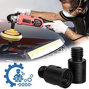 Mesee 2Pcs Angle Grinder Attachment Adapters M14 Female to 5/8"-11 Male Thread Adapter Conversion Tool M14 Grinding Machine Adaptor Extension Rod for 5/8" Thread Diamond Core Bit Polishing Pad Wheel