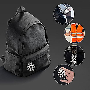 gift 18-in-1 Snowflake Multi Tool Stainless Durable and Portable Steel Multi-Tool for Indoor Outdoor Daily Tool, Great Christmas Gift (1PC Silver)