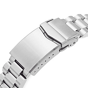 MiLTAT 22mm Endmill Watch Band compatible with Seiko 5 Sports SRPD51 SRPD55 SBSA003, V-Clasp, Brushed