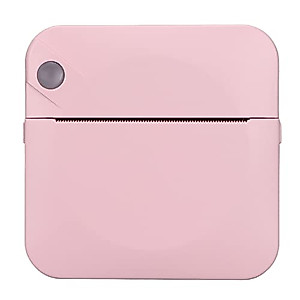 Cuifati Mini Pocket Printer, 200DPI Portable Bluetooth Thermal Printer, Inkless Handheld Photo Printer Ergonomic Design Rechargeable Battery Safe Stable, Great Gift for Kids, Girls(Pink)